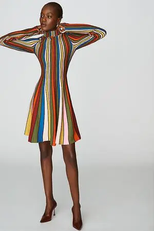 Maeve Mock Neck Knit Mi Dress