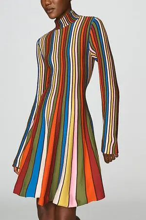 Maeve Mock Neck Knit Mi Dress
