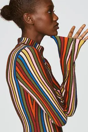 Maeve Mock Neck Knit Mi Dress