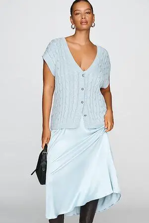 Anthropologie Gemi Twofer Cable-knit Midi Dress