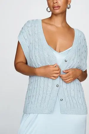 Anthropologie Gemi Twofer Cable-knit Midi Dress