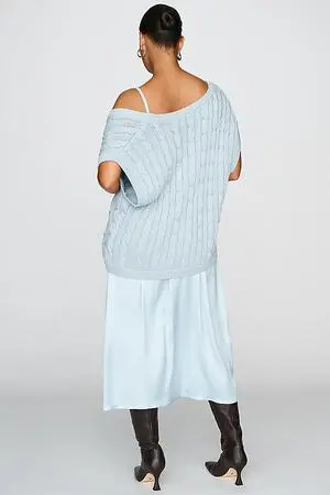 Anthropologie Gemi Twofer Cable-knit Midi Dress