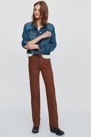 MOTHER The Kick It High Rise Straight Leg Jeans