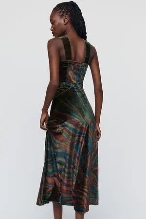 Maeve Jocelyn Velvet Midi Dress