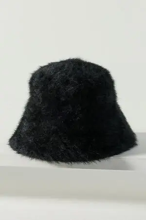 Anthropologie Brushed Cloche - Black