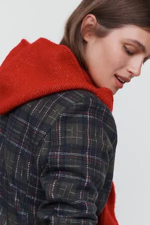 Anthropologie Tapered Mid-length Hood - Red