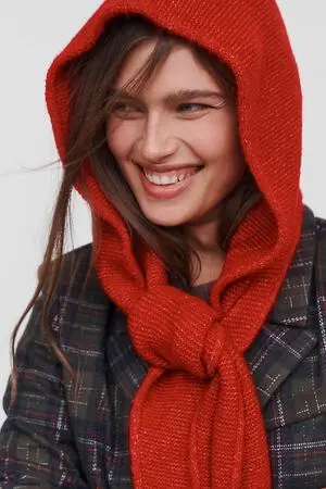Anthropologie Tapered Mid-length Hood - Red
