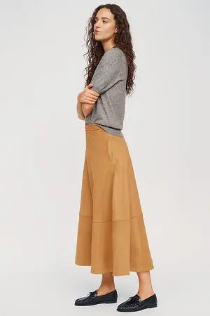 FAVORITE DAUGHTER Aspen Faux Suede Midi Skirt