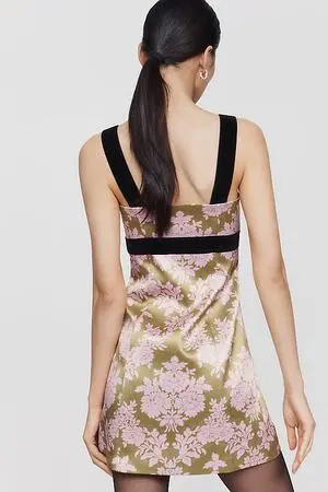 Maeve Sat Velvet Shift Dress