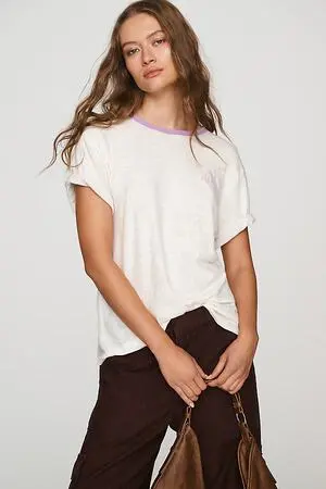 PILCRO Postcard Heritage 100% Cotton Rger Tee - Neutral Pattern