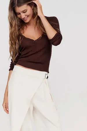 WHITEROOM + CACTUS Front Buckle Trousers Pants