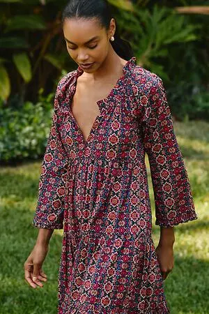 RO'S GARDEN Sonia 100% Cotton Maxi Dress