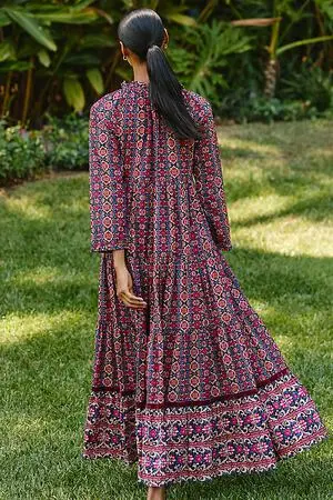 RO'S GARDEN Sonia 100% Cotton Maxi Dress