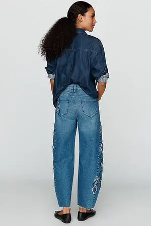 DRIFTWOOD Parker High Rise Barrel Jeans