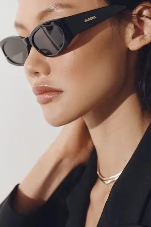 Jacquemus Ovalo Sunglasses - Black