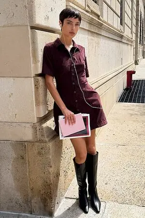 Maeve 100% Cotton Corduroy Shirtdress
