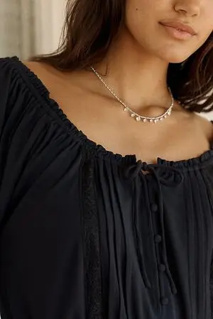 LYREBIRD Peasant Top Modaluxe - Black