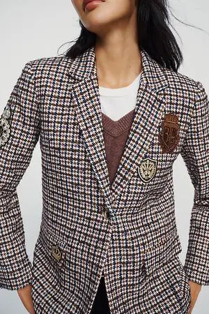 Anthropologie Heritage Patchwork Blazer Jacket
