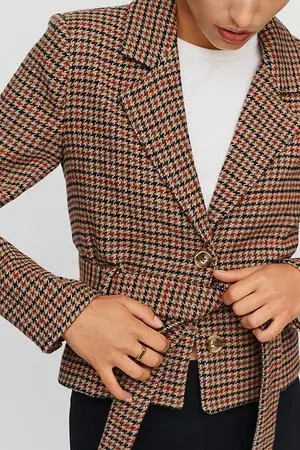 Central Park West Heritage Cropped Tie Blazer Jacket