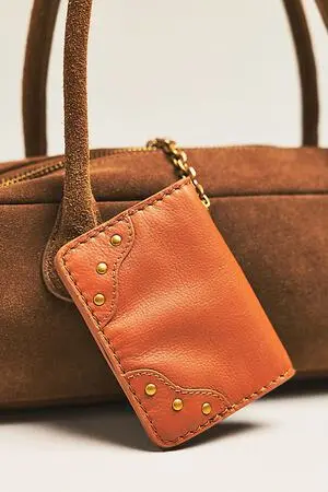 Anthropologie Ara Leather Keycha Card Wallet - Tan