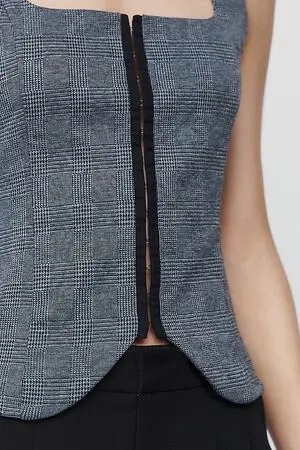 Anthropologie U-neck Zip-front Vest Top