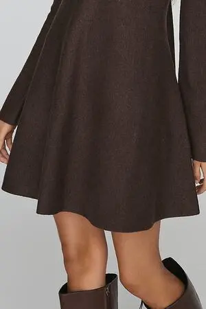 Anthropologie Wool Blend Mock Neck Sweater Mi Dress