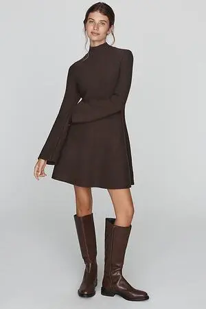 Anthropologie Wool Blend Mock Neck Sweater Mi Dress