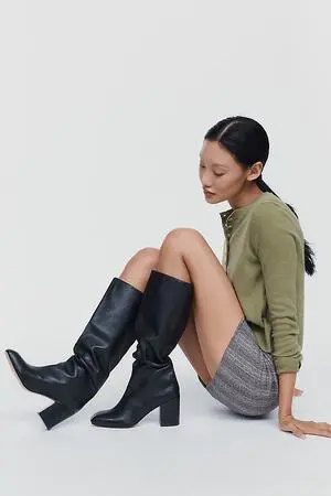 Maeve Square-toe Tall Boots Black