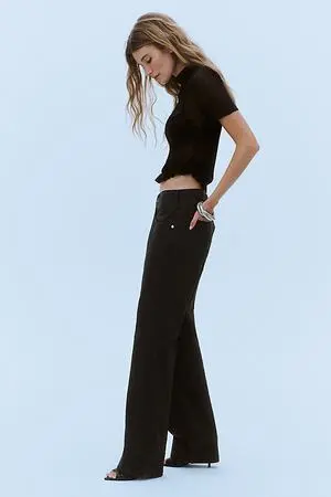 PILCRO Billy Low-rise Bootcut Pants - Phantom