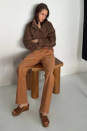 PILCRO Billy Low-rise Bootcut Pants Rust