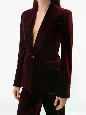 Versace Viscose Velvet Blazer - Red