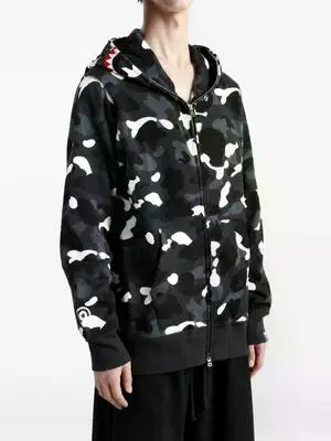 A BATHING APE Shark Camouflage-print Hoodie