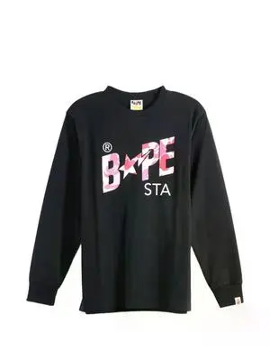 A BATHING APE Logo-print Long-sleeve T-shirt - Black