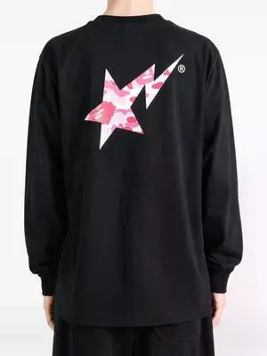 A BATHING APE Logo-print Long-sleeve T-shirt - Black
