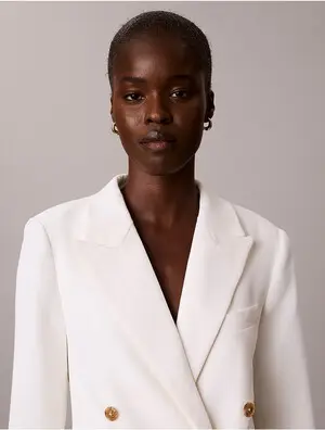 Calvin Klein Effortless Crepe Double Breasted Blazer