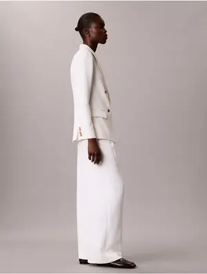 Calvin Klein Effortless Crepe Double Breasted Blazer