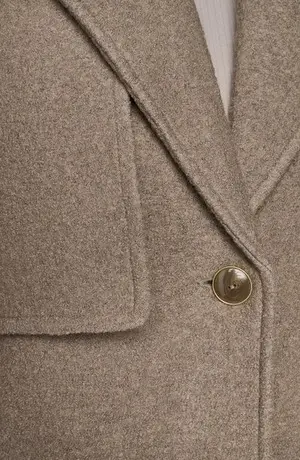 Andrew Marc Besette Boiled Wool Blend Coat - Brindle