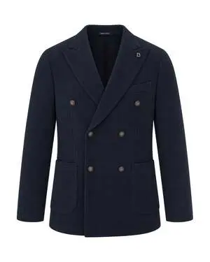 BRERAS MILANO Double-breasted Textured Blazer