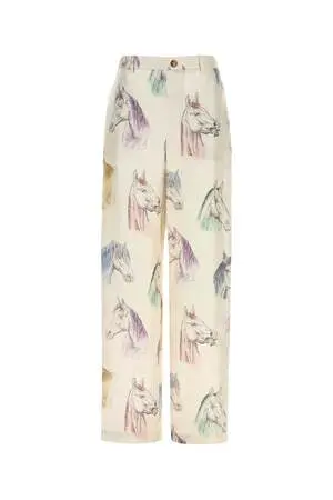 Moschino Silk Twill Pajama Pants - Printed