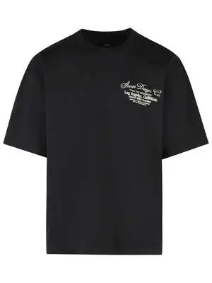 Amiri Logo Crew Neck T-shirt With Mini Chest And Back Print