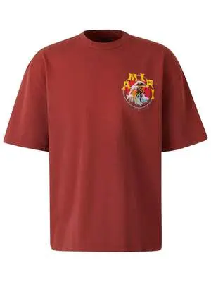 Amiri Logo Graphic Crew Neck T-shirt - Rosso