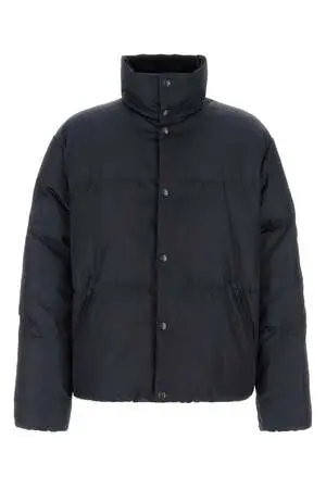 Prada Recycled Nylon Down Jacket With Cashmere Lining - Blue