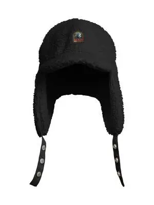 PARAJUMPERS Lightweight Polyester Fleece Mini Accessories Hat With Chin Strap - Nero