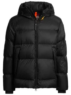 PARAJUMPERS Adjustable Drawstring Hood Zip-up Jacket With Ribbed Cuffs
