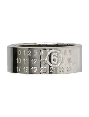 MAISON MARGIELA Numeric Motif Band Ring - Argento