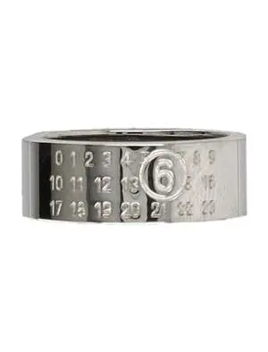 MAISON MARGIELA Numeric Motif Band Ring - Argento