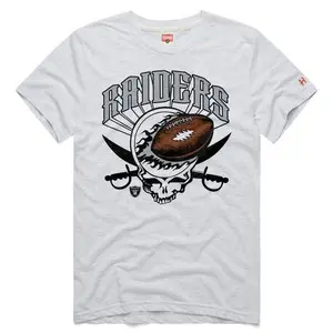 HOMAGE Las Vegas Raiders Nfl X Grateful Dead Tri-blend T-shirt - Ash