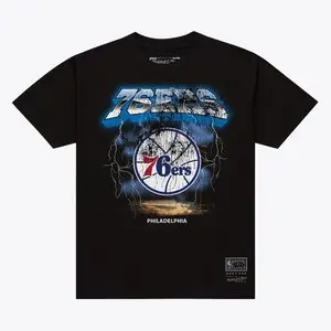 Mitchell & Ness Philadelphia 76ers Lightning T-shirt - Black