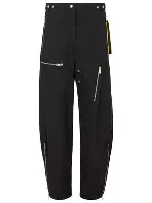 Fendi Utility Parachute Canvas Ski Trousers With Adjustable Side Tabs - Nero