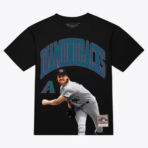 Mitchell & Ness Randy Johnson Arizona Diamondbacks Photo Arch Player Graphic T-shirt - Black